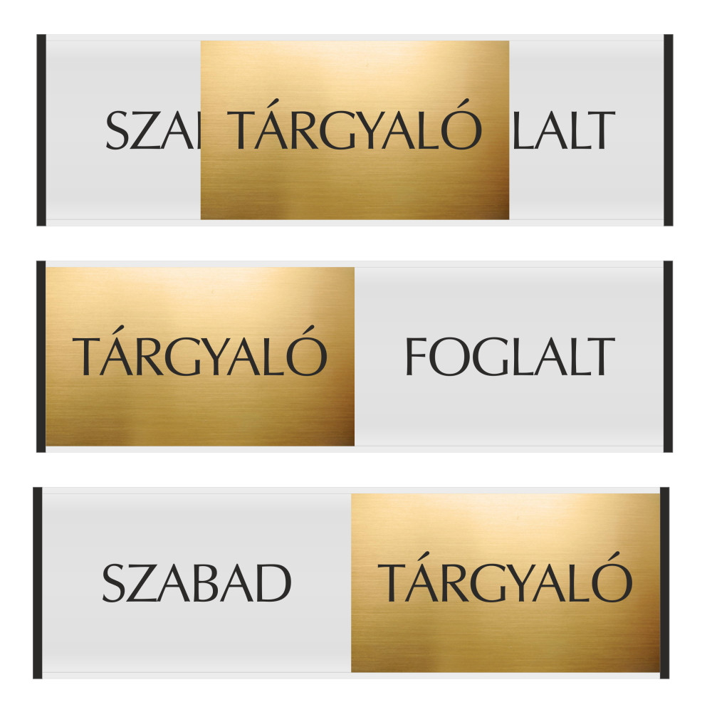 Szabad-foglalt jelzés tárgyalóra - alu-arany