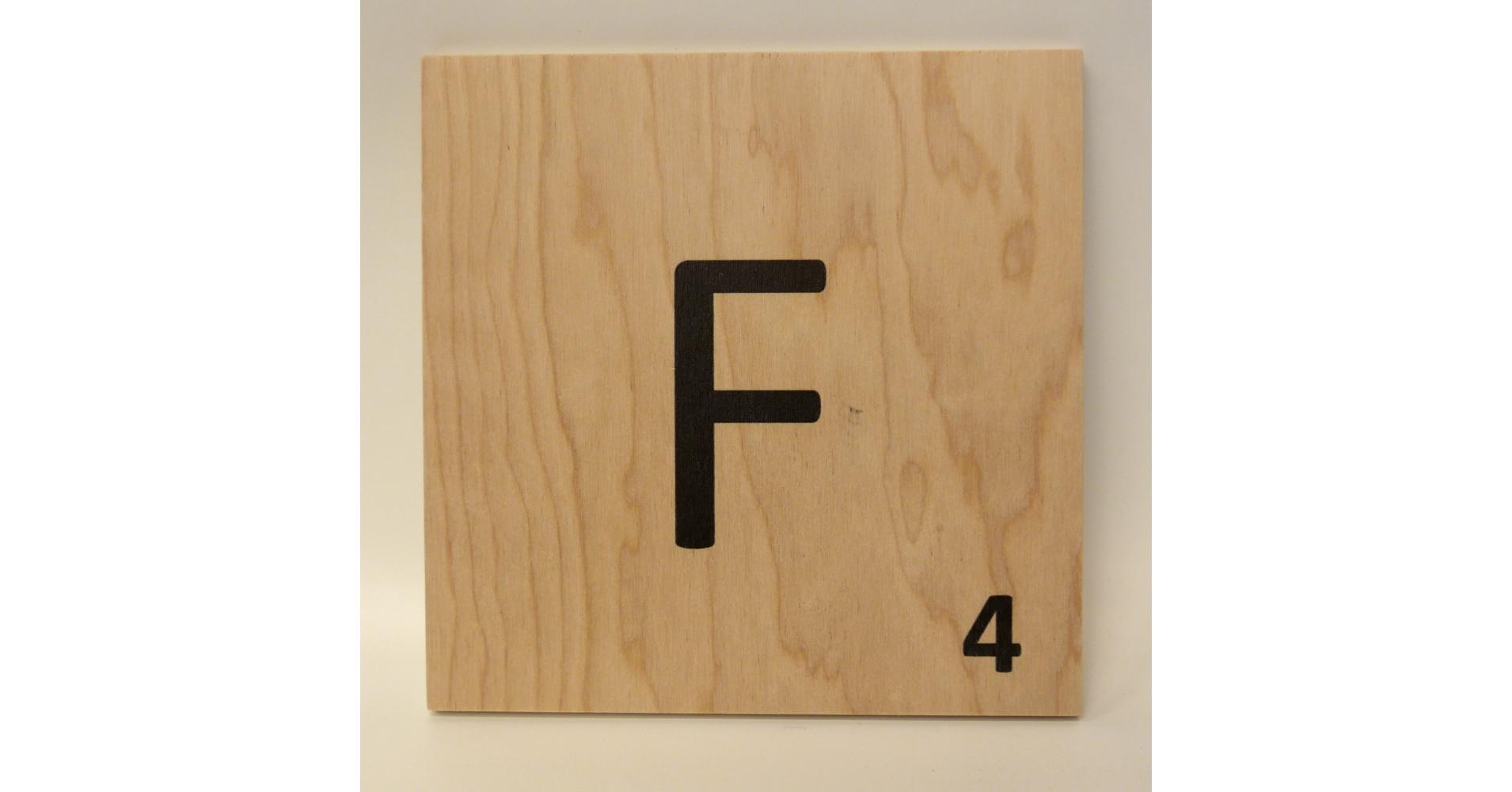 Scrabble fali dekoráció - F betű