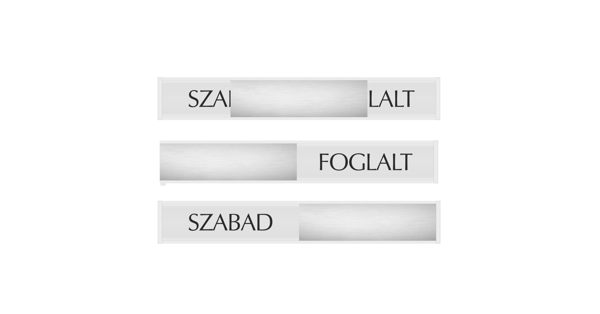 Szabad-foglalt tábla tárgyaló ajtóra - ezüst színű