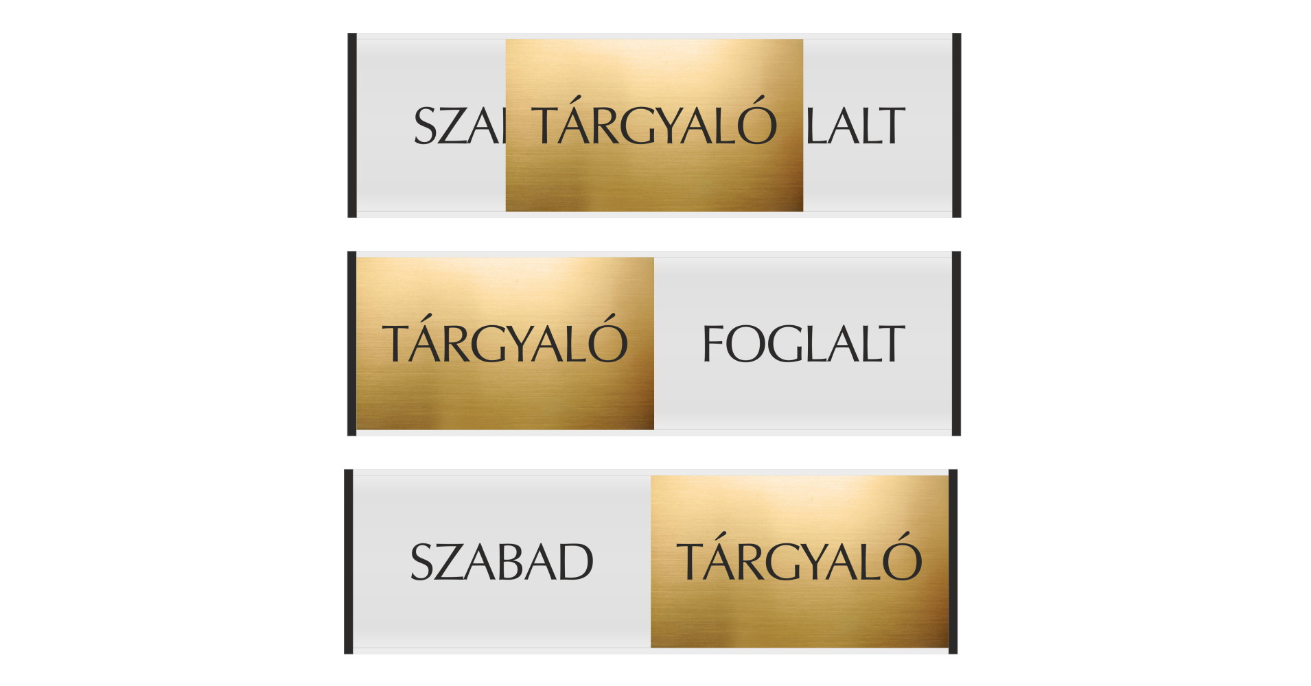 Szabad-foglalt jelzés tárgyalóra - alu-arany